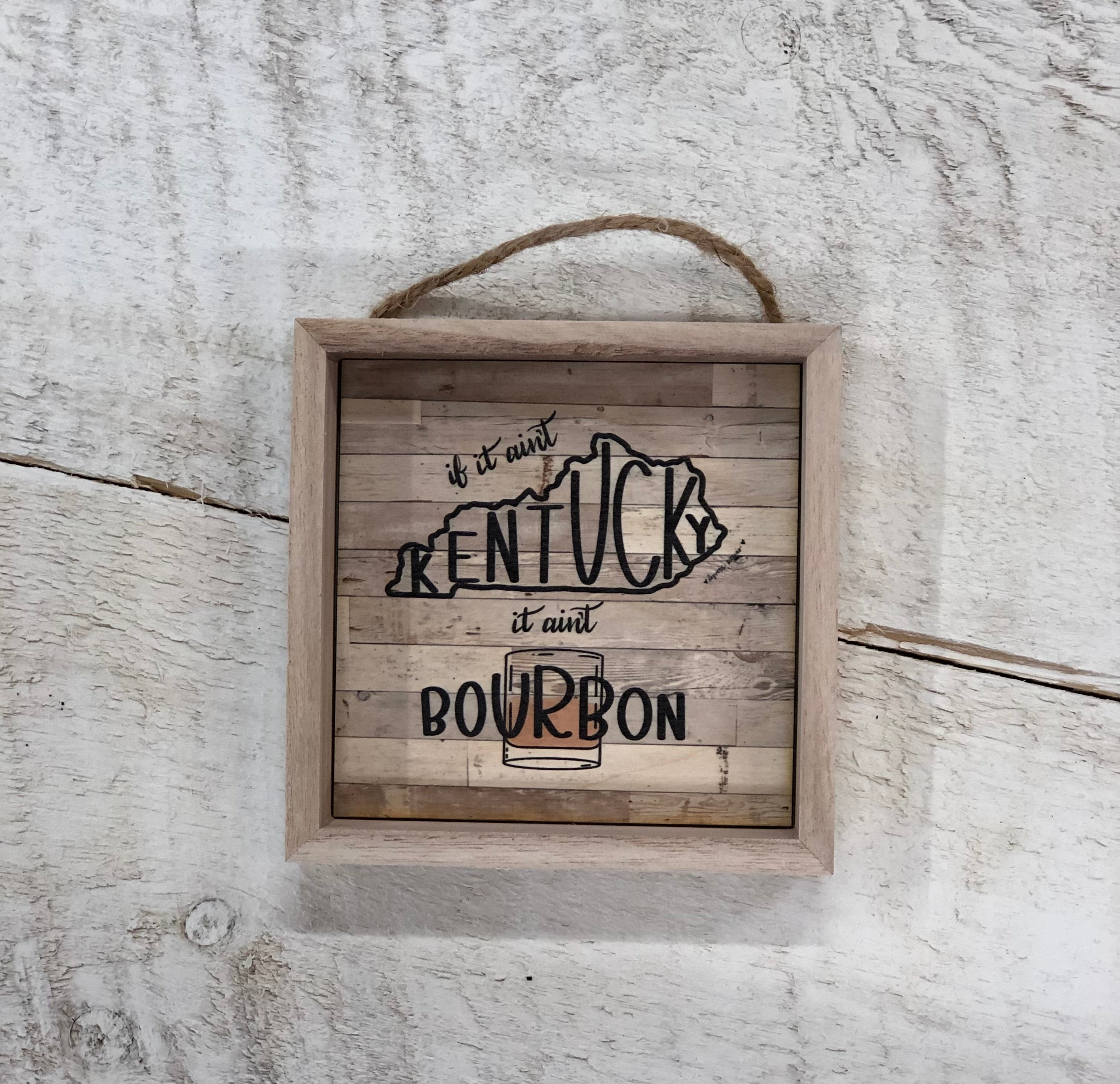 5" x 5" Kentucky Bourbon wooden sign – Joetta Marie