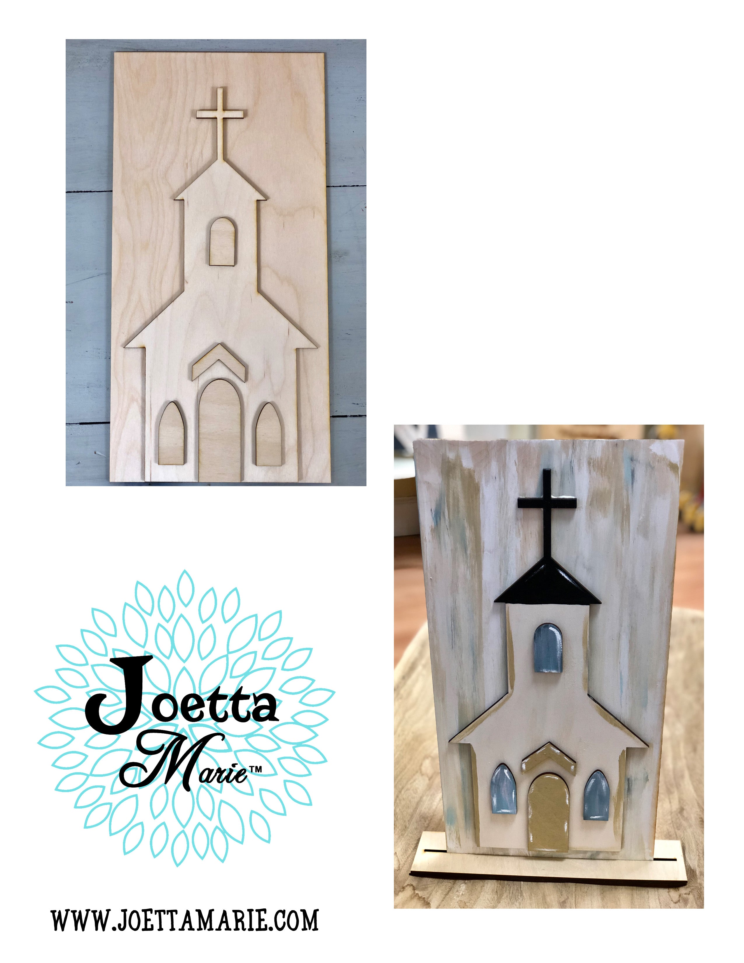 Wooden church DIY kit – Joetta Marie